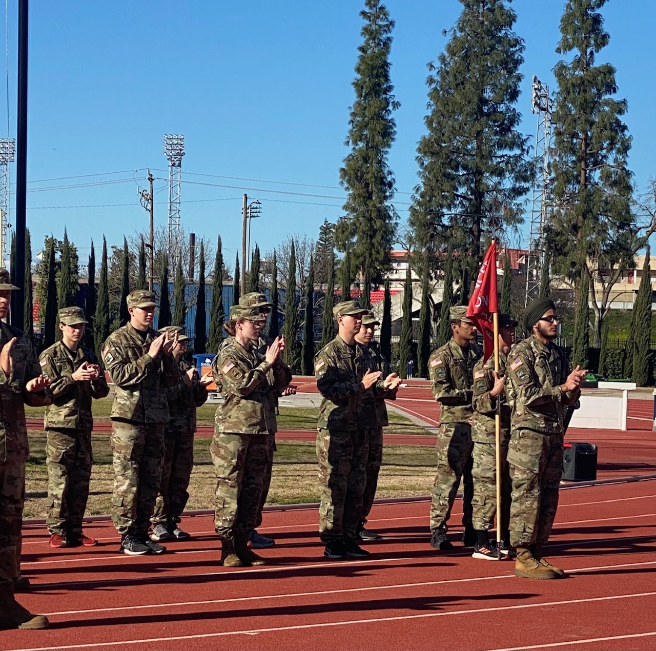 Photos of the East Union Army JROTC Raider team competing at the 2023 Fresno Raider Challenge ...
