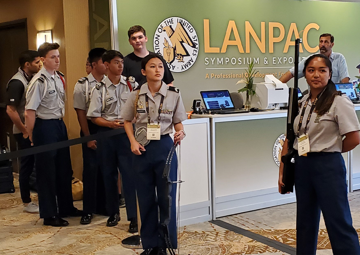Waipahu and Punahou JROTC Cadets Perform At AUSA LANPAC – USARMYJROTC