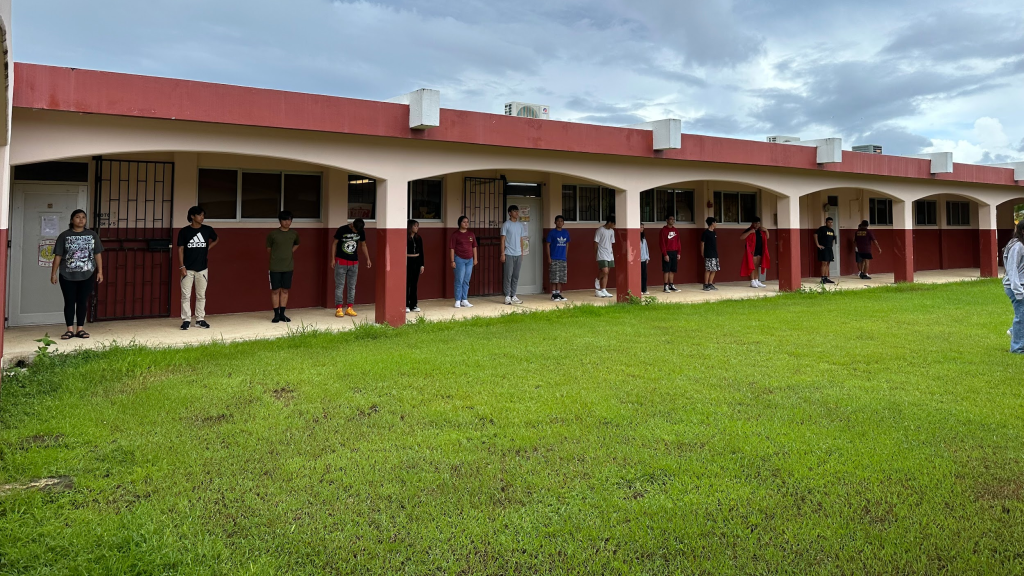Tinian Jr. Sr. High School Army JROTC First Week Back at School ...
